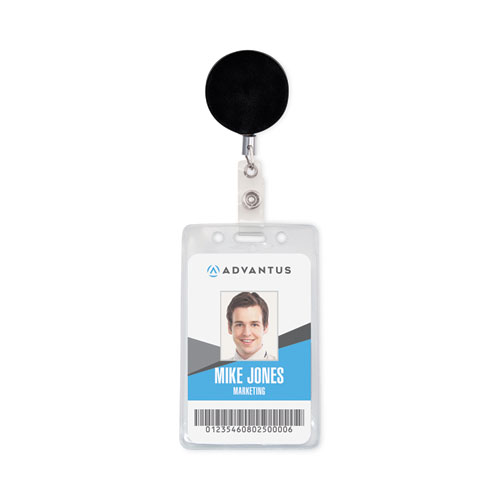 Premier Heavy-Duty Retractable ID Card Reel, 24″ Extension, Black ...